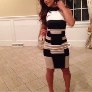 Karen Millen | Dresses | Karen Millen Colorblock Cocktail Dress | Poshmark